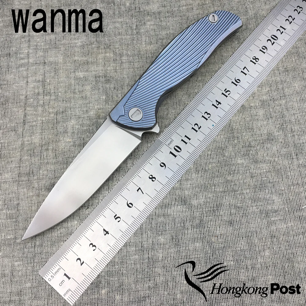 Kevin John S35VN blade Icebreaker F95 Flipper folding knife double row ...