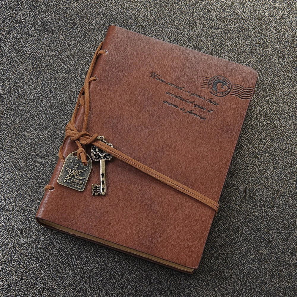 Diary String Key Retro Vintage Classic Leather Bound Notebook Dark ...