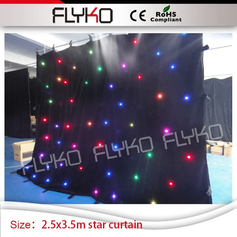 Cortina de estrella led de fantasía, telón brillante de alto brillo ...