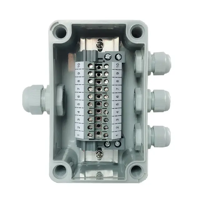 IP65 Waterproof Cable Junction Box 80*130*70mm with UK2.5B Din Rail ...