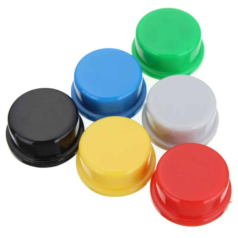 Tactile Push Button Switch Momentary Tact & Cap 12 x 12 x 7.3mm KeyCaps ...