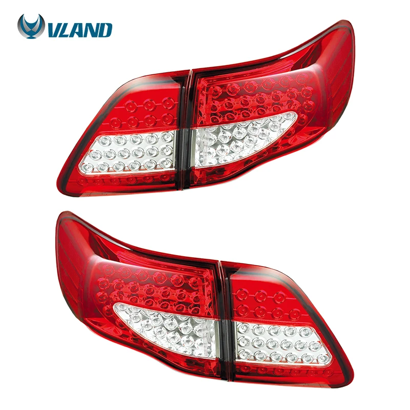 Vland Car Styling Taillight For Corolla 2009 2010 Tail Light Red Smoked ...