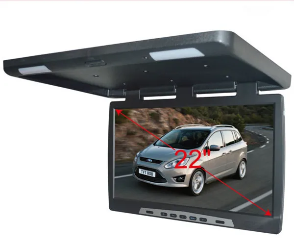 22'' Inch HD Wide Screen Automotivo Car Flip Down Overhead TFT LCD ...