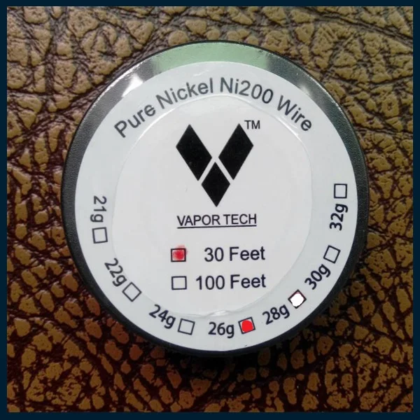 VAPOR TECH Ni200 Pure Nickel Wire 30 Feets with 26 Gauges E Cigarette ...