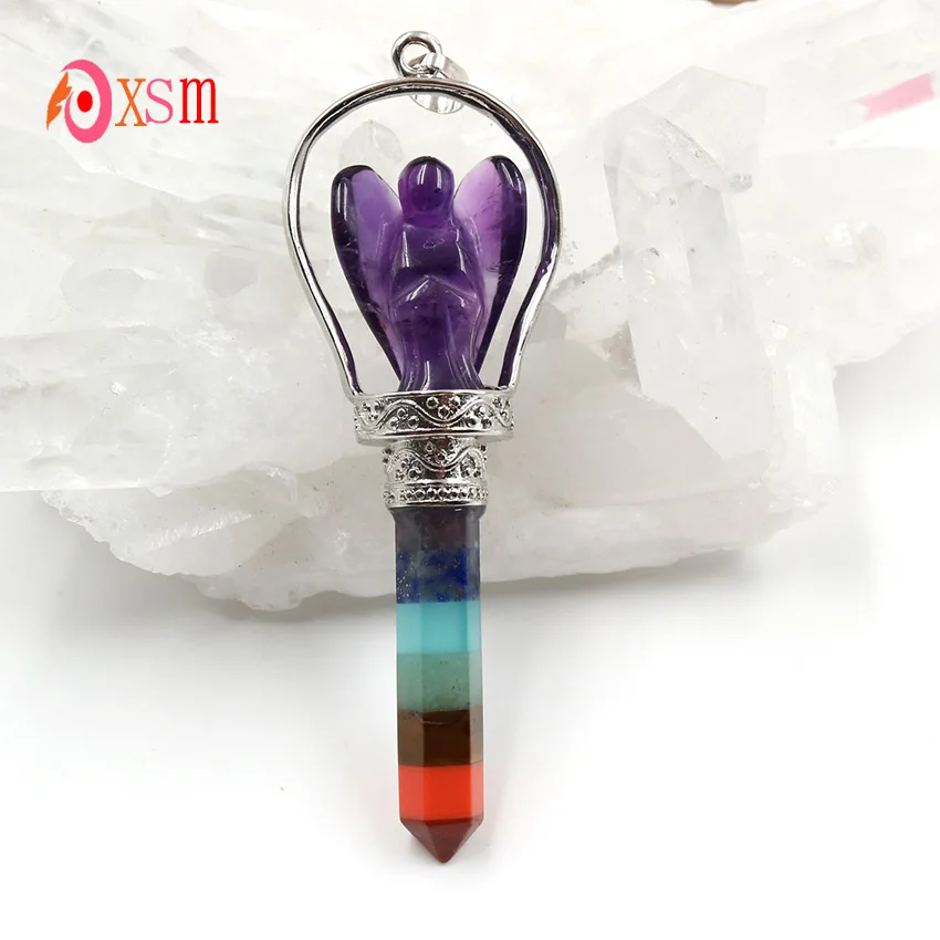 xinshangmie New Attractive Design Silver Plated Natural 7 chakras ...
