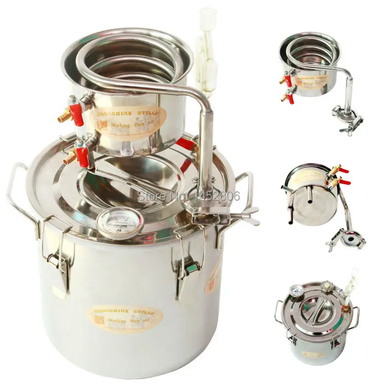 DIY Home 2 Gal / 8 Litres Alcohol Whisky Distiller Moonshine Ethanol ...