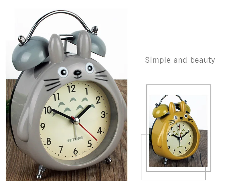 Totoro Anime LED Light Snooze Alarm Clocks - KawaiiMerch.com