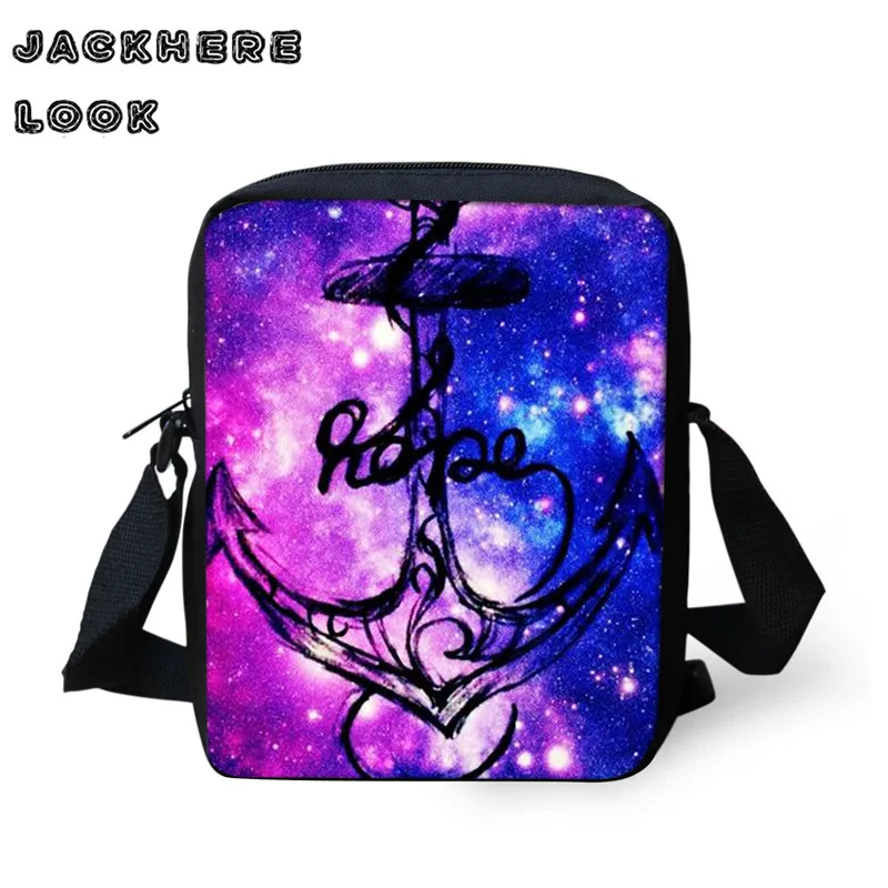 JACKHERELOOK Anchor Galaxy Design Mini Schoolbag Handbag Satchel For ...