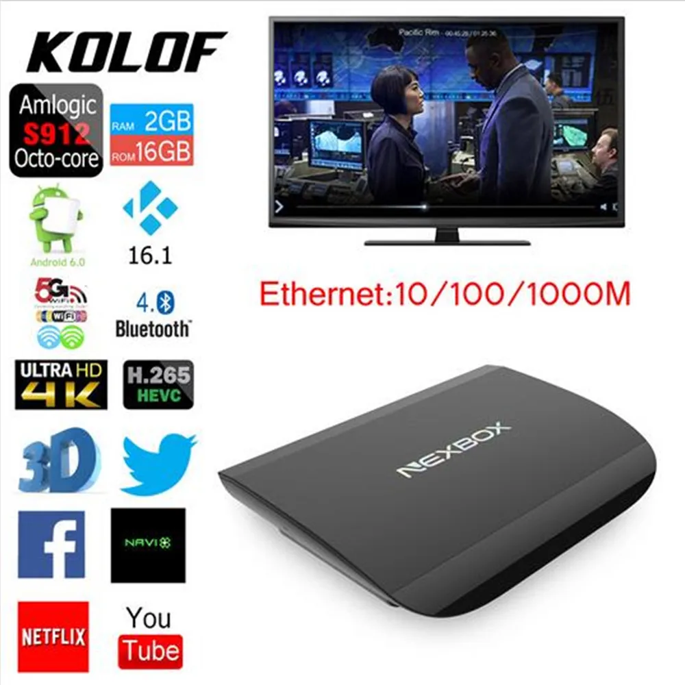 NEXBOX A1 Bluetooth Wireless xbmc set top tv box android 6.0 TV BOX ...