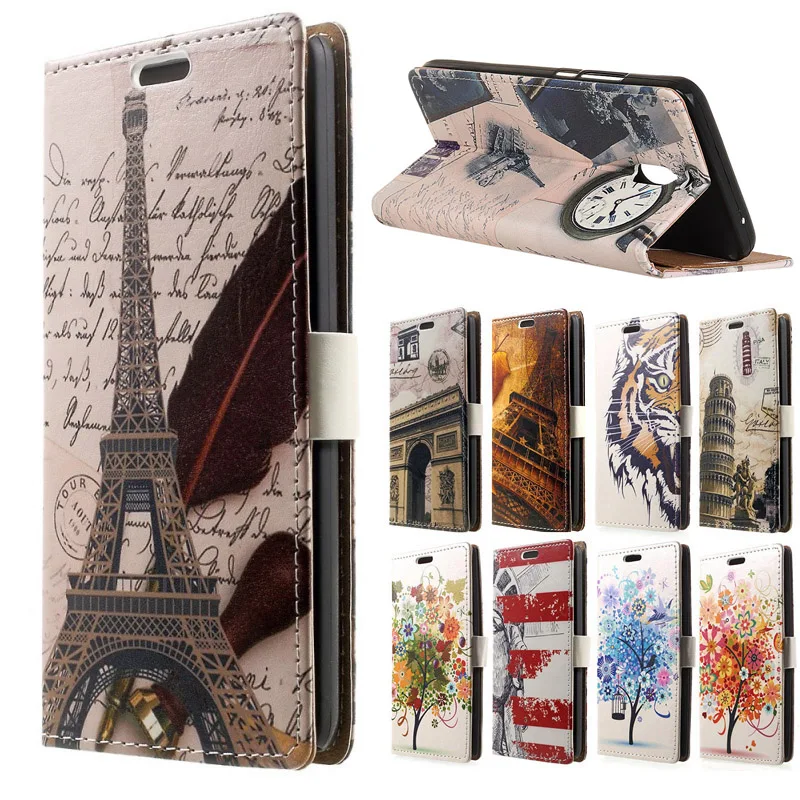 For meizu m6 note Case Eiffel Tower PU Leather wallet flip cover case ...