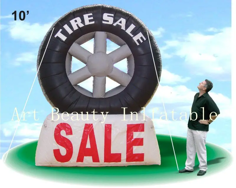 10 ' inflatable tire balloon advertising|advertising balloon ...