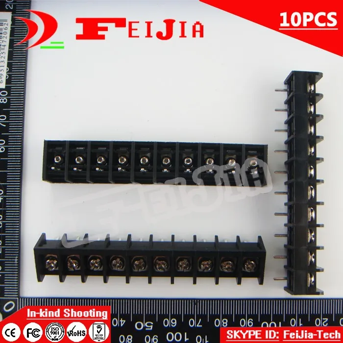 10PCS-825-8-25-10P-825-8-25mm-10Pin-Barrier-Terminal-Block-Screw ...