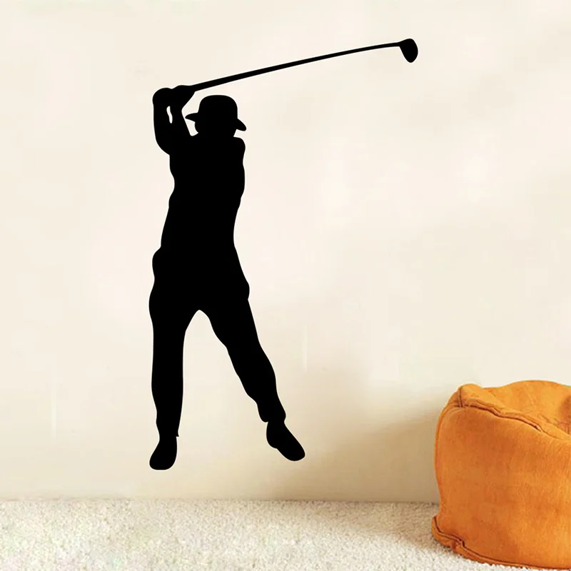 Player-Silhouette-Self-Adhesive-Vinyl-Golf-Putter-Wall-Sticker-Living ...