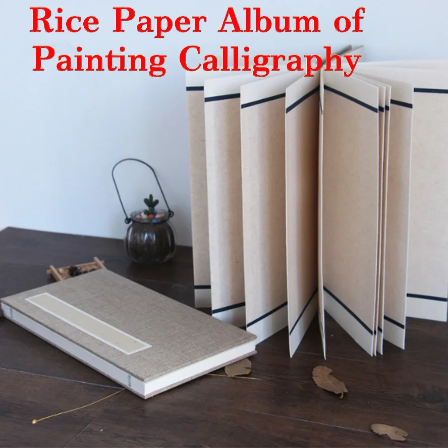Archaistic Album Kertas Beras Cina Lukisan Kaligrafi fiberflax ...