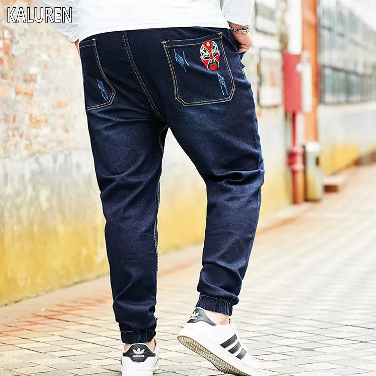 TOP Free shipping big size M 8xl plus men jeans Chinese style pants ...