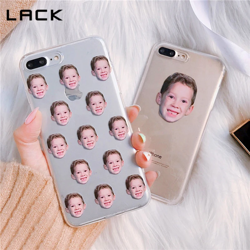 LACK Funny Expression Phone Case For iphone 7 6 6s 8 Plus Smirk Boy ...