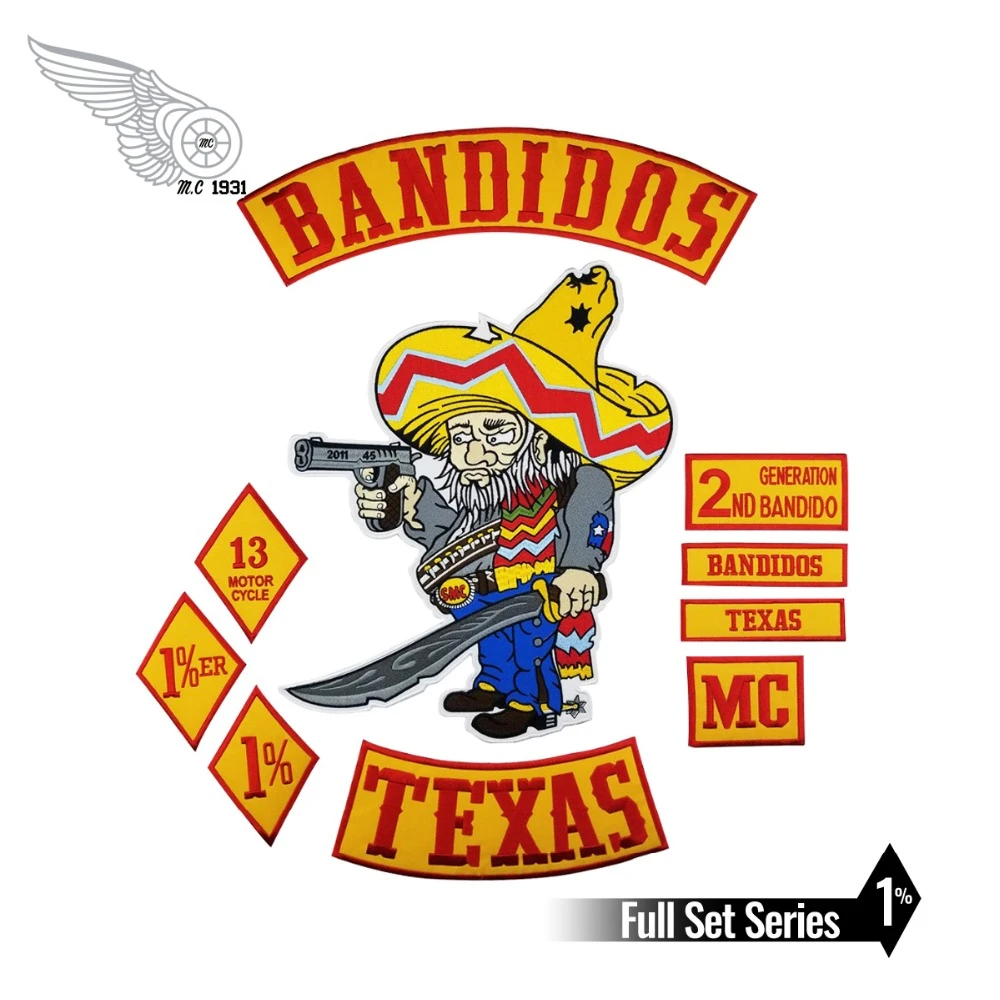 Bandidos Bikers Rocker Patches Mc Motorcycle Biker Texas Jacket Patch ...
