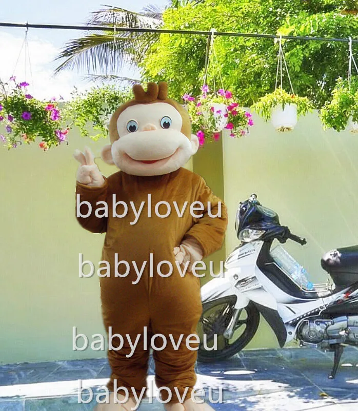 holiday costume Curious George mascot costume fancy party dress suit ...