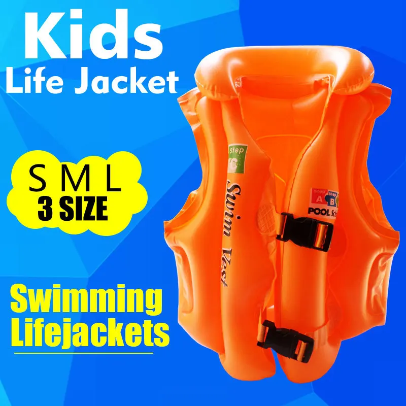 1PC High Quality Kids Life Jacket Baby Water Sport Inflatable Life Vest ...