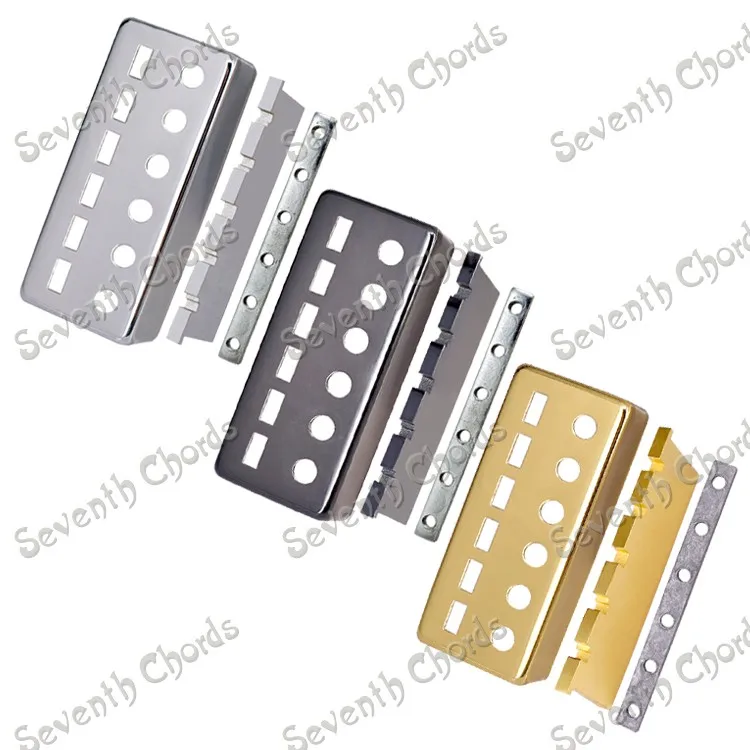 A-Set-2-Pcs-Mini-Style-Brass-6-String-Guitar-Humbucker-Pickup-Cover ...