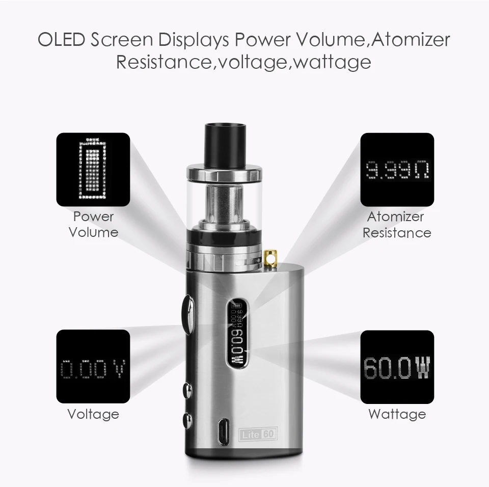 Original JomoTech Lite 60 Kit Electronic Cigarette VW Mod 1-60w VTC ...