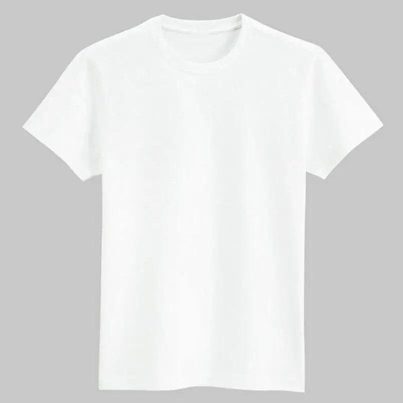 White T shirt men and women short sleeve solid color T shirt half ...