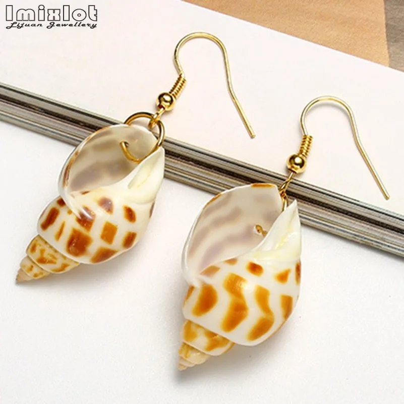 Imixlot Brand 2018 Hot Natural Conch Shell Earrings Girl Fashion ...