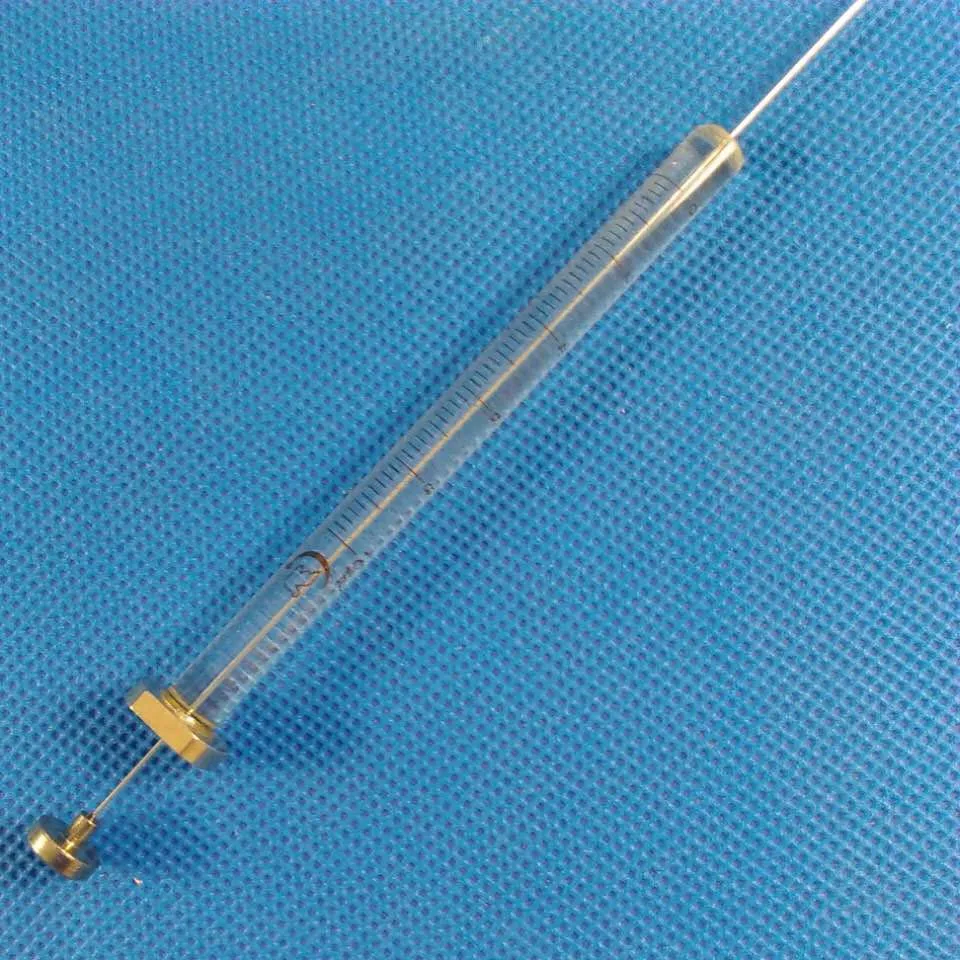Microliter syringe Gas chromatographic injector with cone tip ...