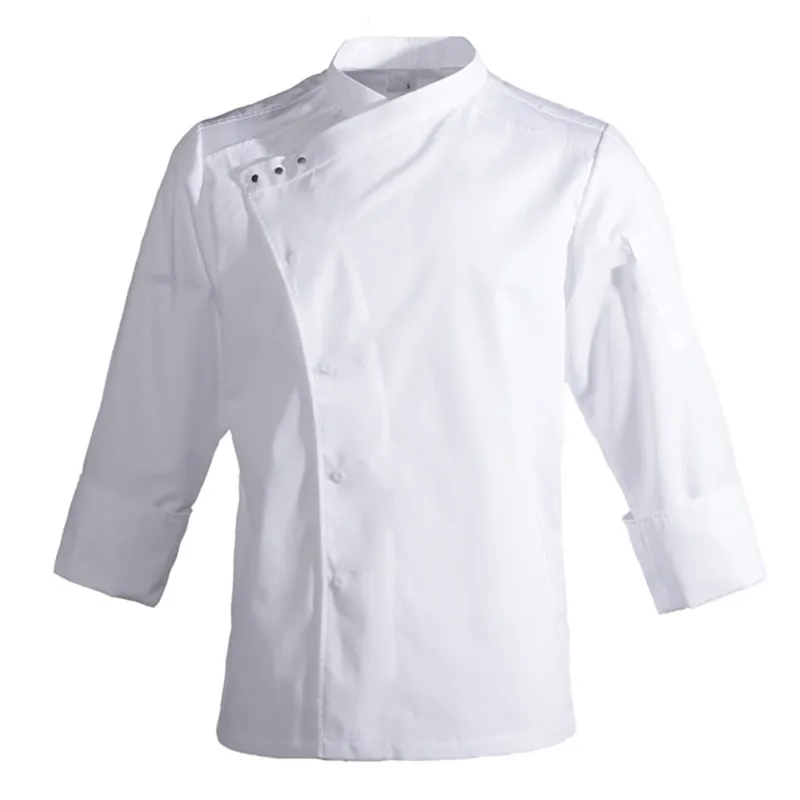 Black White Long Sleeve Shirt Hotel Restaurant Chef Waitstaff Uniform ...