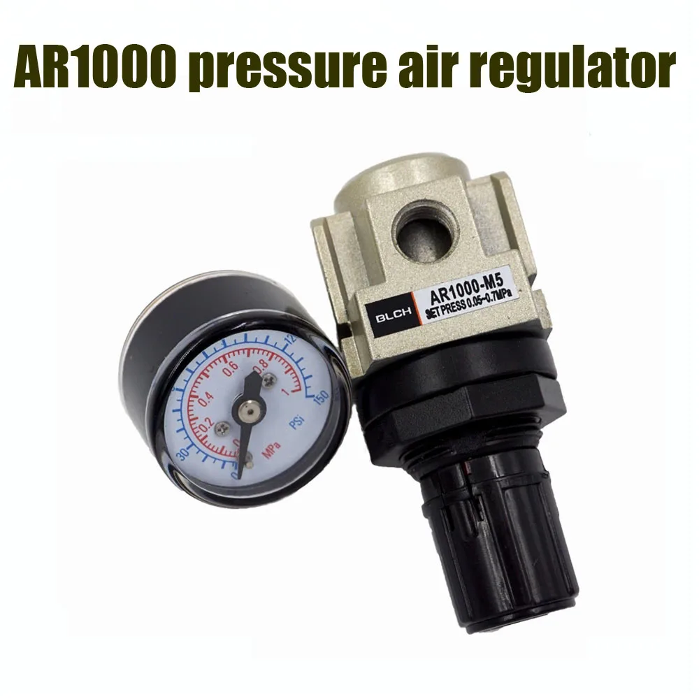 공압 공기 압력 조절 밸브, AR1000 M5 포트 크기, 공압 감압 밸브, AR1000 압력 공기 조절기|공압부품 ...
