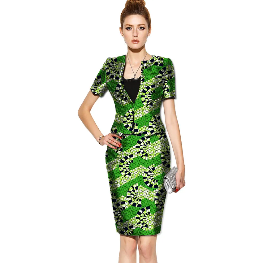 African-Two-Pieces-Set-Wax-Tops-and-Skirts-Women-Suits-Two-Piece-Sets ...
