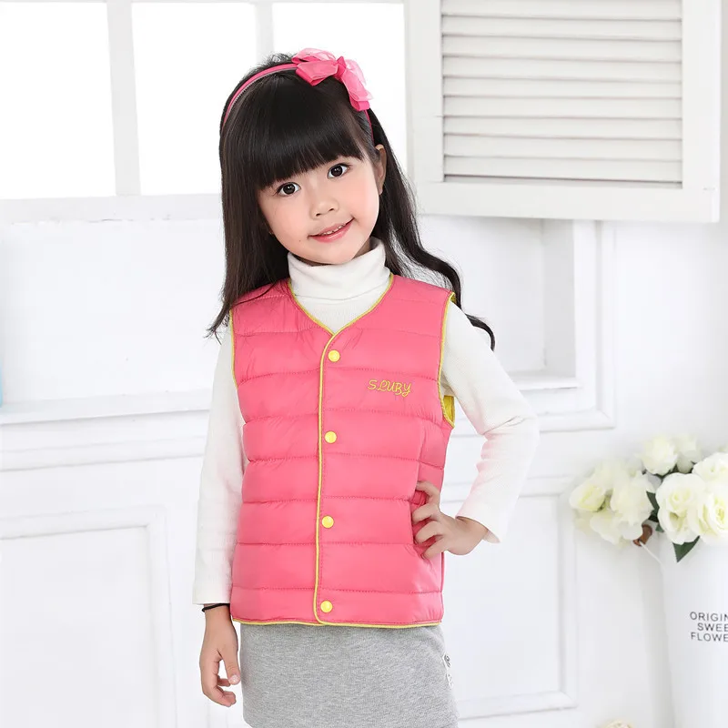 New Boys Girls Winter Down Vest Children Vest Clothes Jacket Waistcoat ...