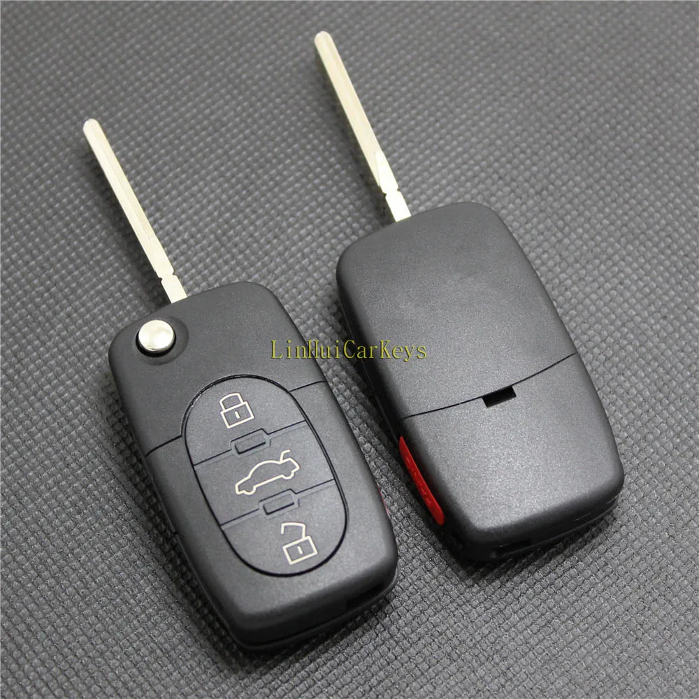Pinecone For Audi A2 A3 A4 A6 A8 Tt Car Key Case 3+1 Buttons Uncut ...