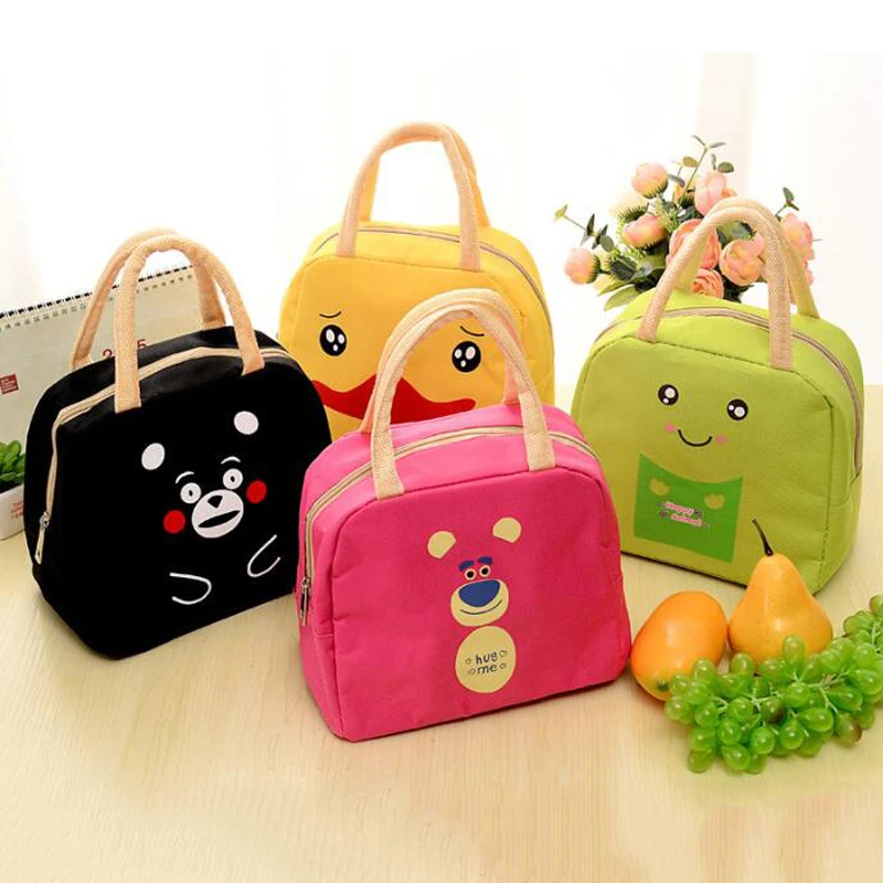 Cute Reusable Cotton Lunch Bags Insulated Bags Thermal Food Picnic ...