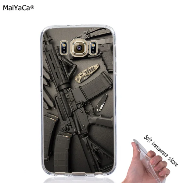 Nice weapons rifle guns soft full silicone mobile phone cases for ...