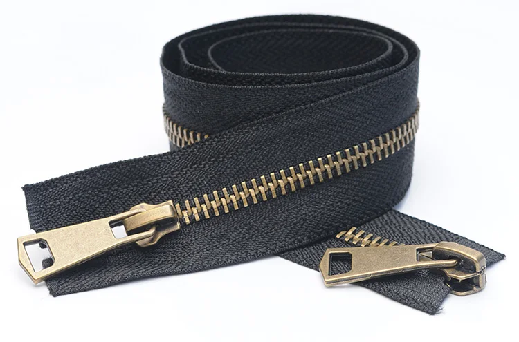 Free shipping 2pcs/lot 60cm 5# double sliders open end metal zipper ...