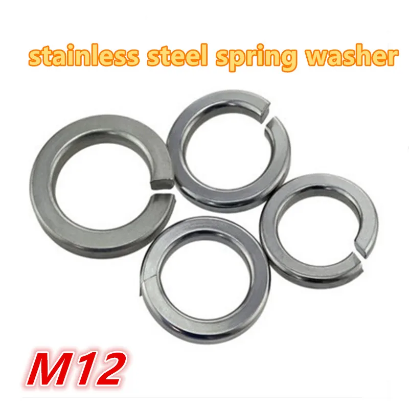 100pcs m12 304 stainless steel a2 70 spring washer / gasket split lock ...