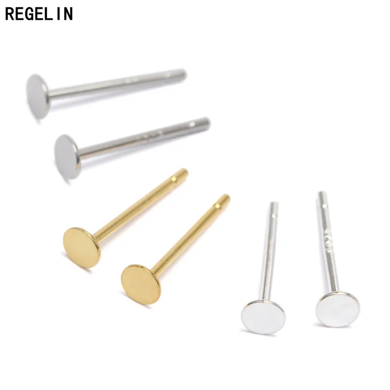 REGELIN-pendientes-de-plata-de-ley-925-Base-redonda-cabuj-n-accesorios ...