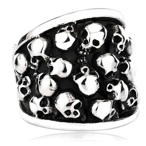 2017 Cool Skull Ghosts Ring 316l Stainless Steel Mens Women Fashion ...