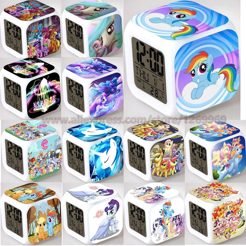 My Little Pony: Friendship Is Magic Led Alarm Electric Clock 7 Color ...