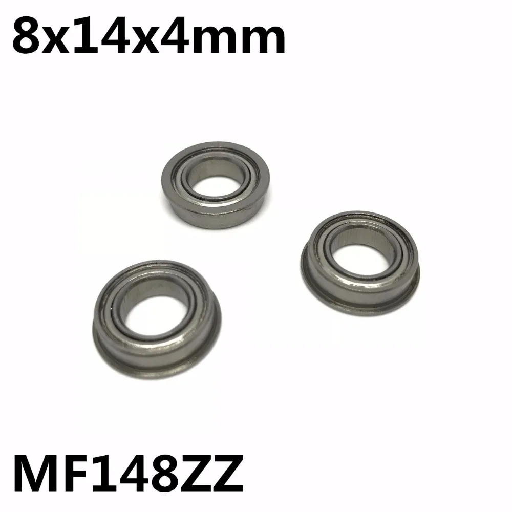 10Pcs MF148ZZ 8x14x4 mm Flange bearing Deep groove ball bearing High quality MF148Z MF148