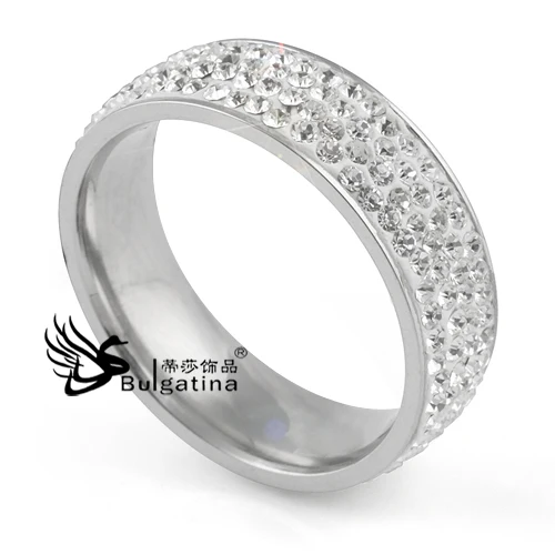 Austrian Crystal Multilayer Covered With Crystal Wedding Ring Luxury ...