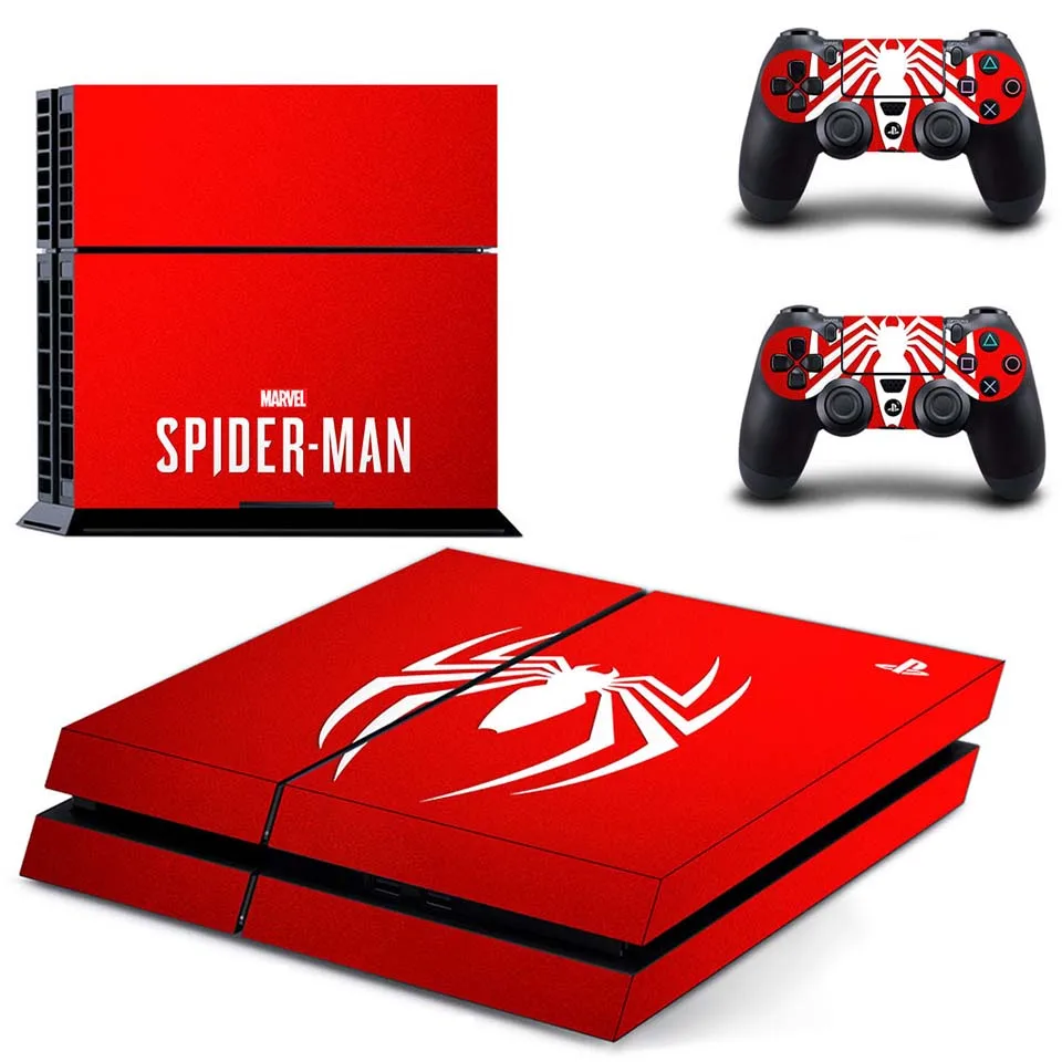 Spider-Man PS4 Skin Sticker for Playstation 4 Console and Controller ...