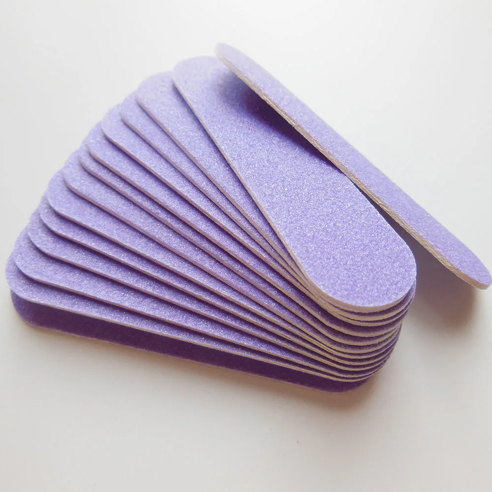 100 pcs purple mini nail file wood nail file wooden emery board nail ...
