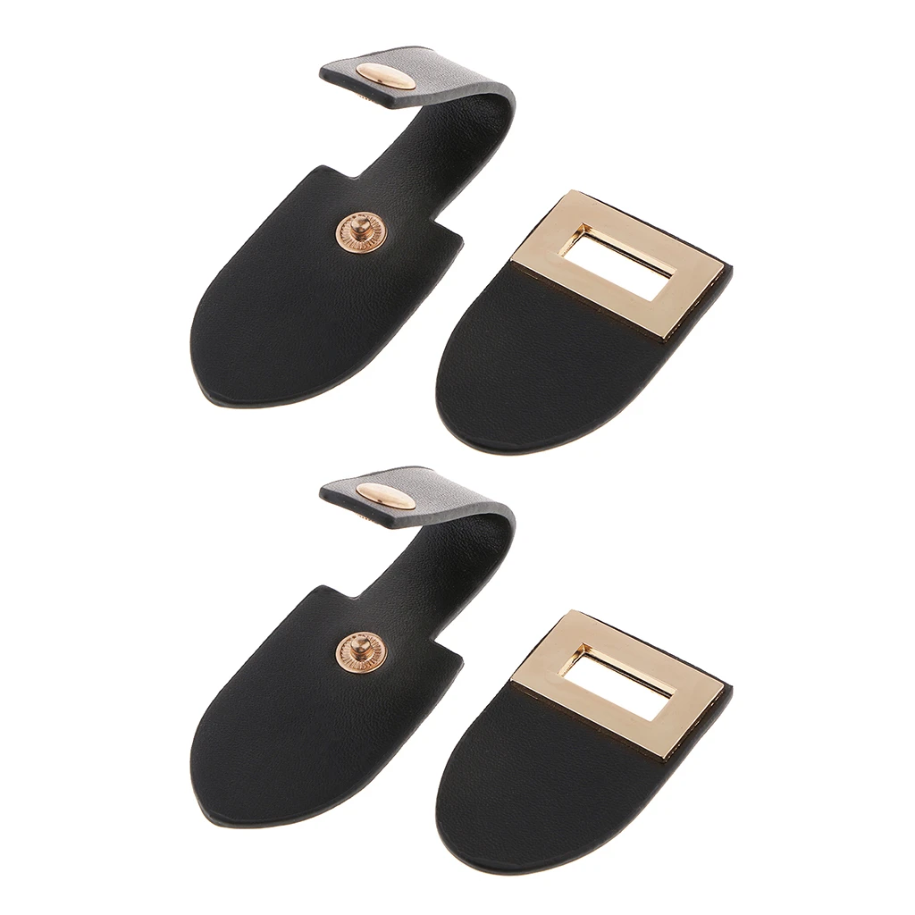 2 Pairs Pu Sew On Leather Closures Snap Toggle Button Coat Fastener For ...