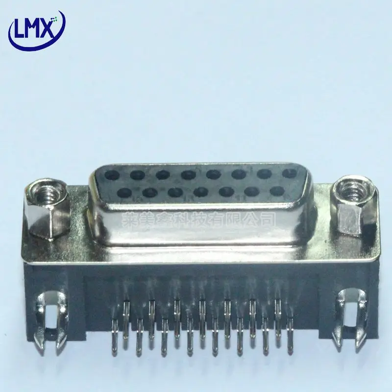 20pcs/lot D-sub Connector Db15 Double-row 25pin Female Vga 90 Degree ...