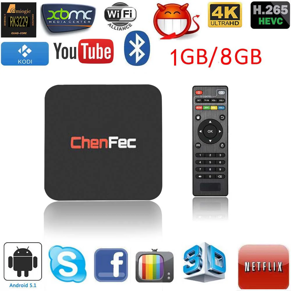 2020 New Q1 Pro 4K Android TV Box RK3229 1G / 8G Quad Core 4K / 2K H ...