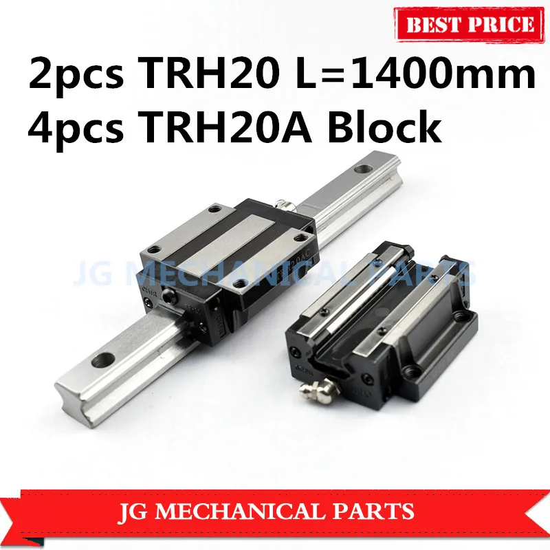 Conjuntos 20mm trilho de guia Linear de alta Precisão: 2pcsTRH20 L ...