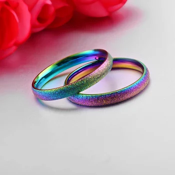 Rainbow Wedding Ring | Top Quality Titanium Ring | Free Delivery