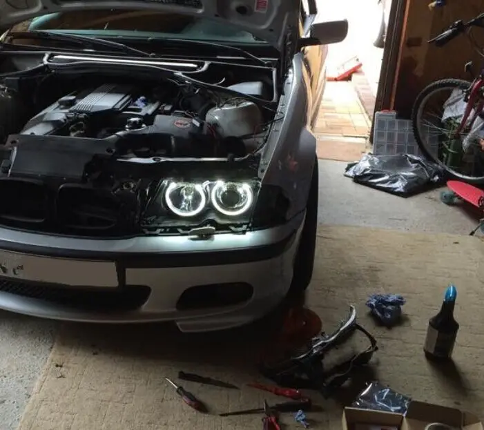 Rockeybright 3000K 6000K SMD СВЕТОДИОДНЫЙ ангельские глазки для BMW E46 E39 E38 E36 прожекторная ...